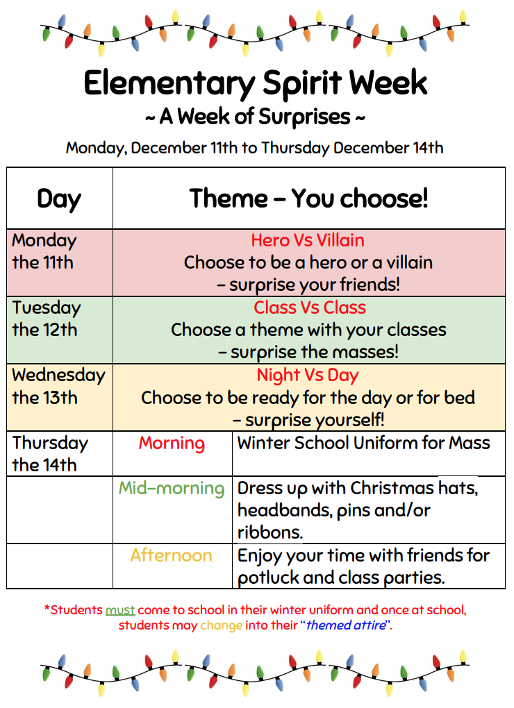 Check Out Elementary Spirit Week Elementary School Student Council