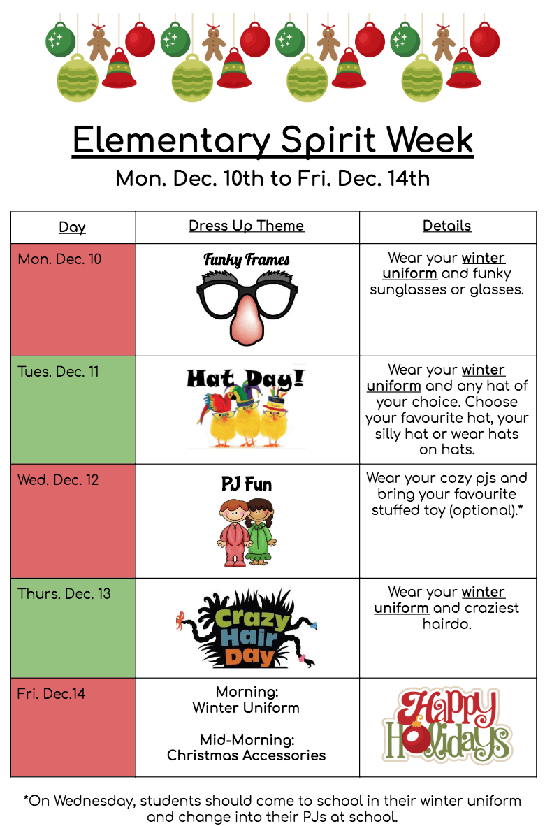Ideas For Christmas Spirit Week Ness Middle School December 2015 Ideas For Christmas Spirit Week Ness Middle School December 2015